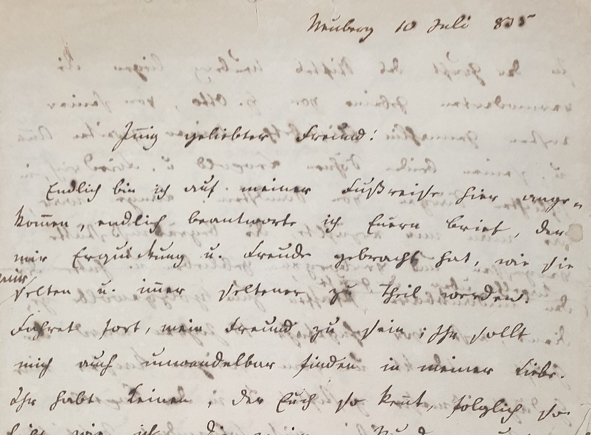 Objekt des Monats: Februar 2026: Ein Brief Nikolaus Lenaus an ...